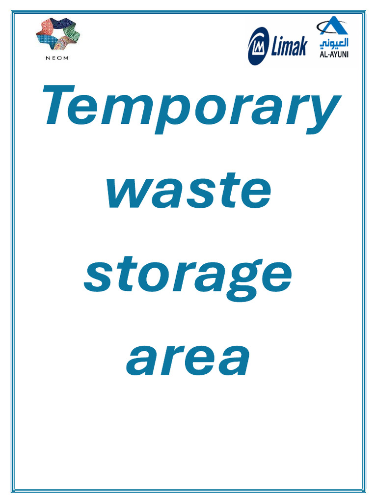 Temporary Waste Storage Area | PDF