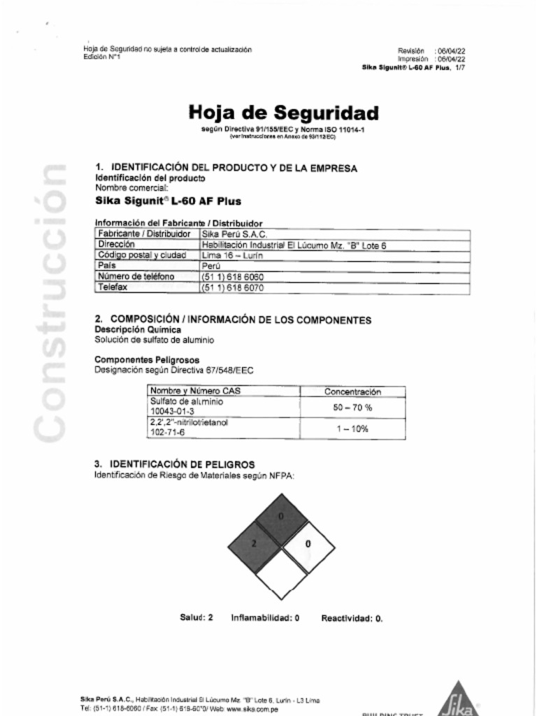 Sika Sigunit 60a | PDF