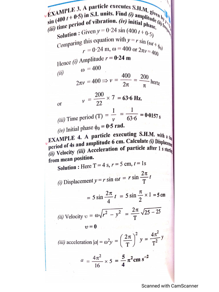 Oscillation Numericals For Practice | PDF