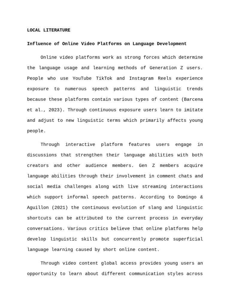 RRLS | PDF | Communication | Linguistics