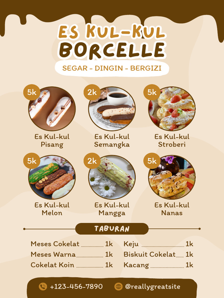 Cokelat Simple Foto Jualan Makanan Minuman Manis Menu.pdf | PDF