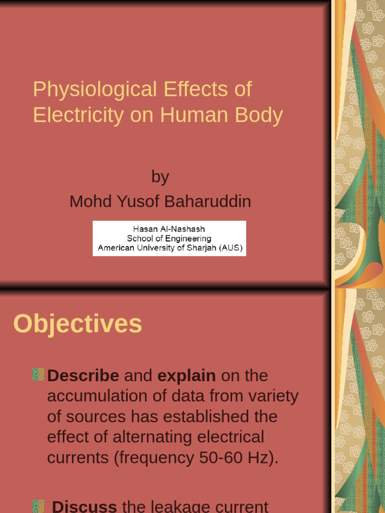 Physiological Effects of Electricity On Human Body | PDF | Insulator ...