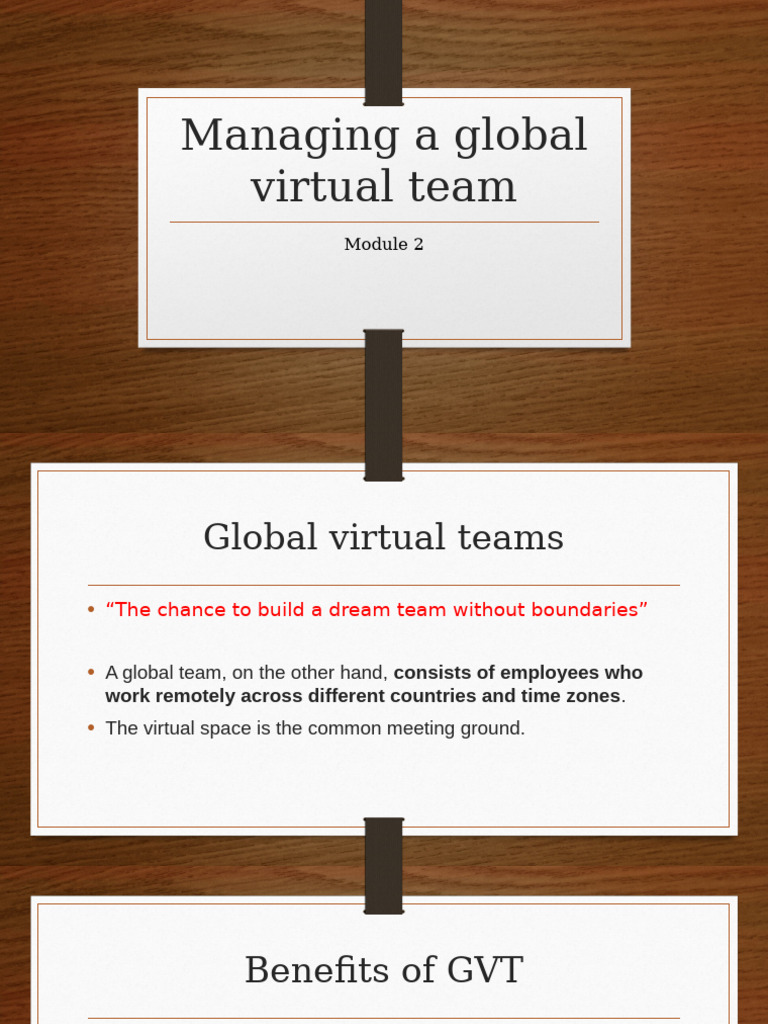 Module 2.2 Managing a Global Virtual Team | PDF