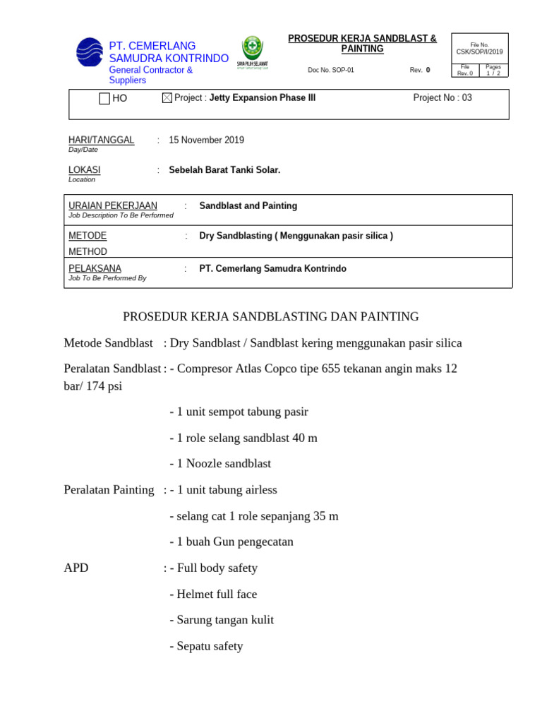 Sop 03 San Blast | PDF