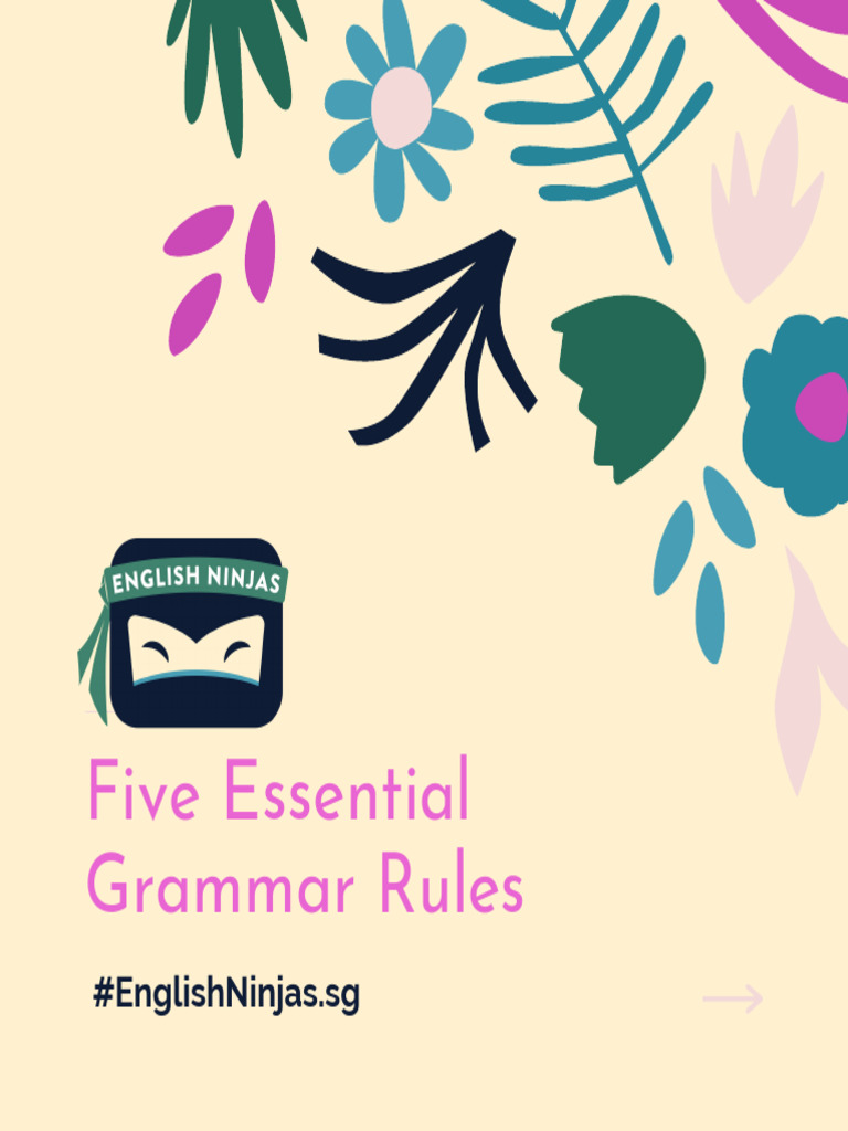 English Five Essential Grammar Rules | PDF | Grammatical Number | Verb
