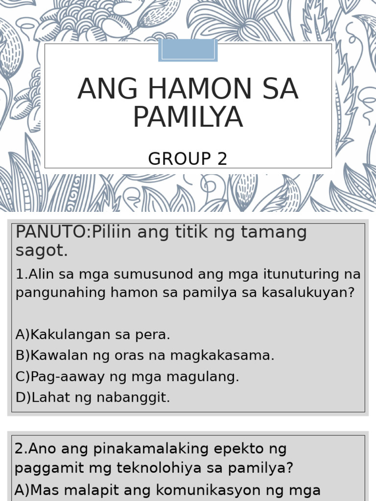 Ang Hamon Sa Pamilya | PDF