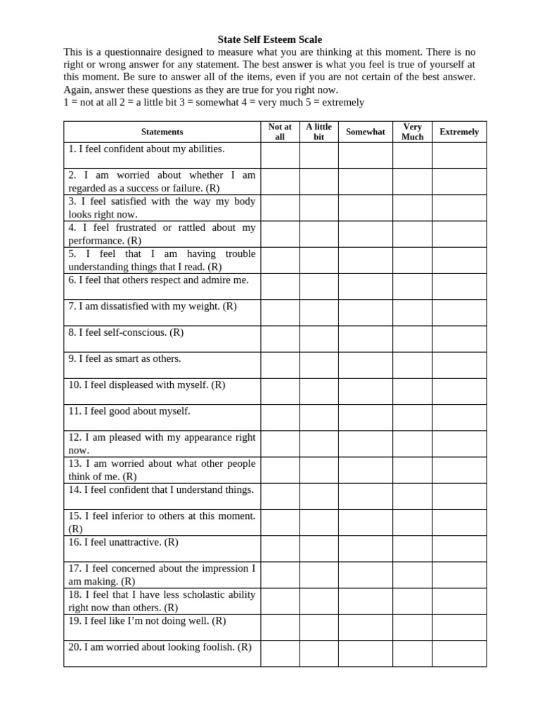 self_esteem_questionnaire | PDF
