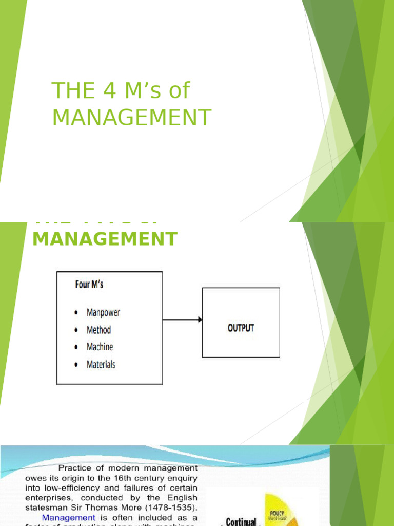 Chapter 4 The 4Ms of Operations Management | PDF