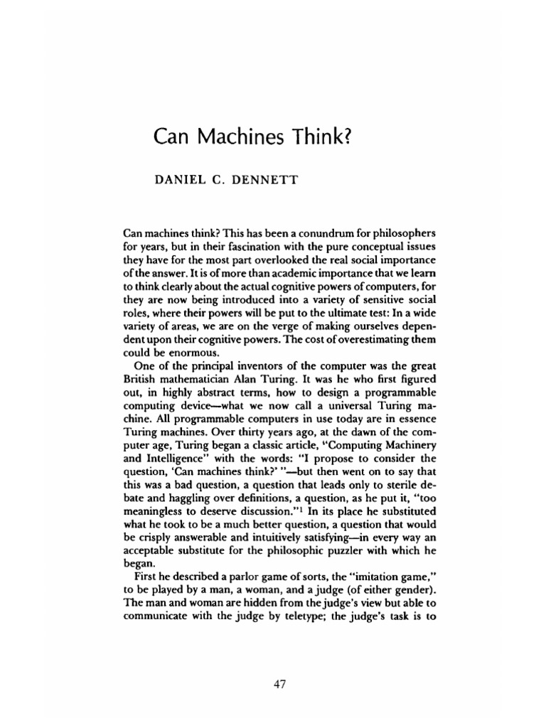 Can Machines Think | PDF
