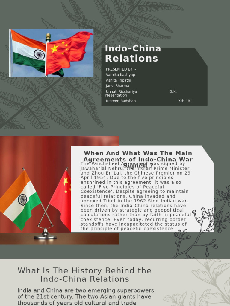 Indo-China Relations | PDF | Politics Of China | International Relations