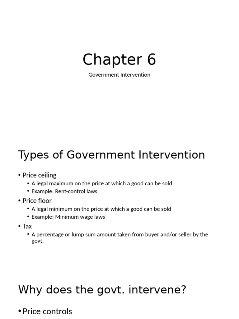 Chapter 6 - Govt. Intervention | PDF | Tax Incidence | Taxes