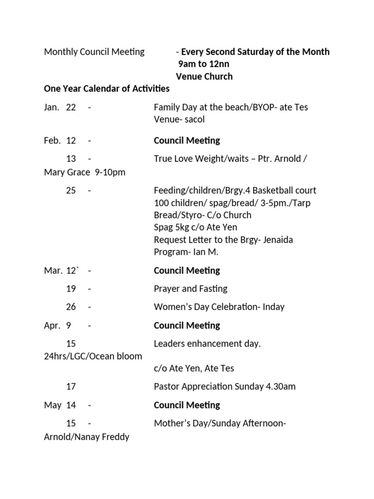 Annual Sched | PDF