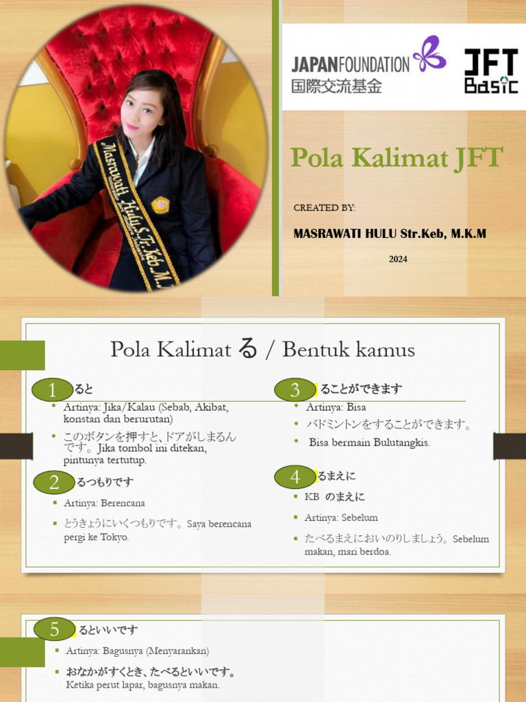 Pola Kalimat JFT | PDF