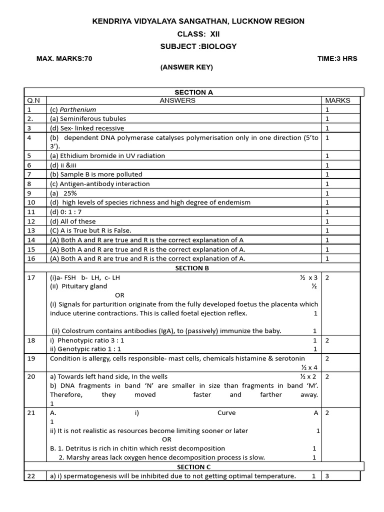 Xii Biology Ms.doc.Docx | PDF | Seed | Molecular Biology