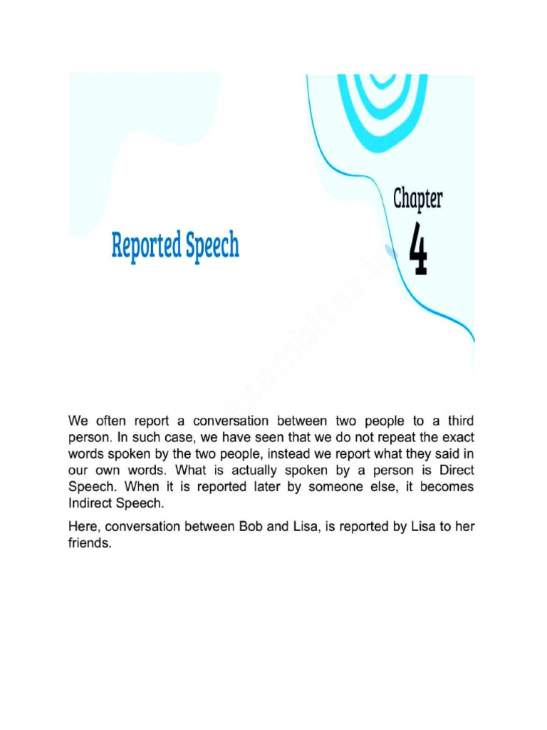 Reported Speech | PDF