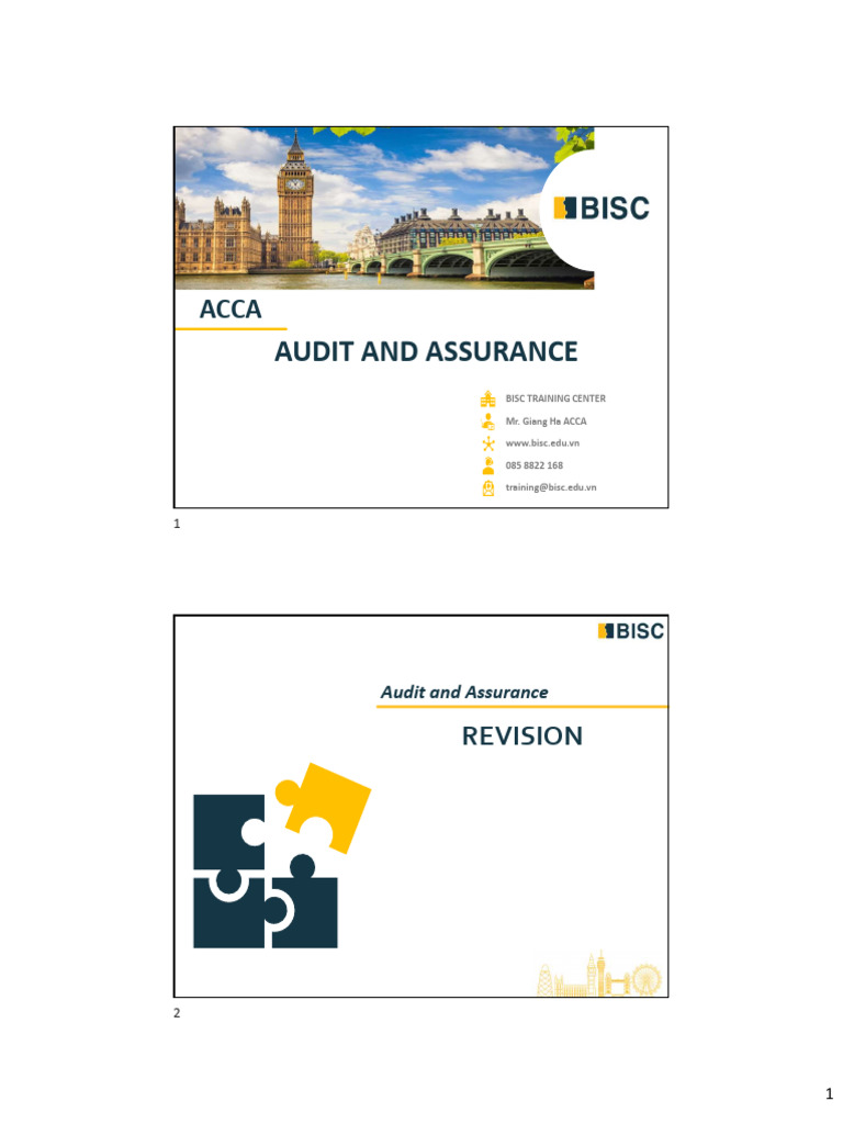 AA Revision | PDF | Going Concern | Audit