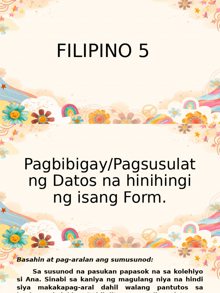 Filipino 5 | PDF