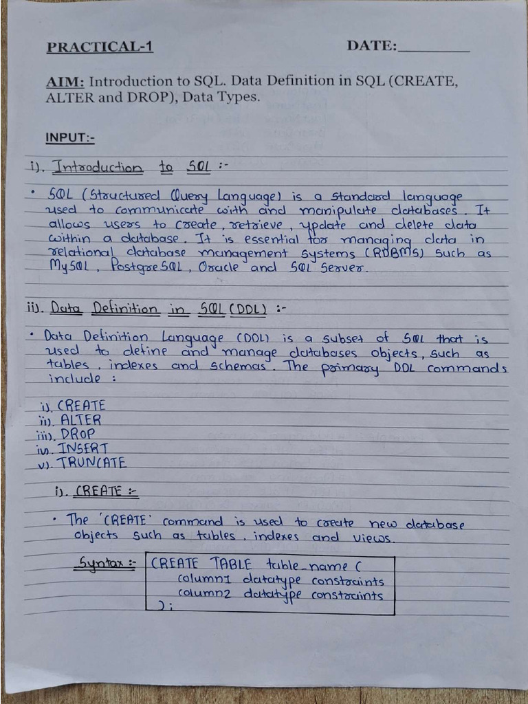 Dbms Practicals | PDF
