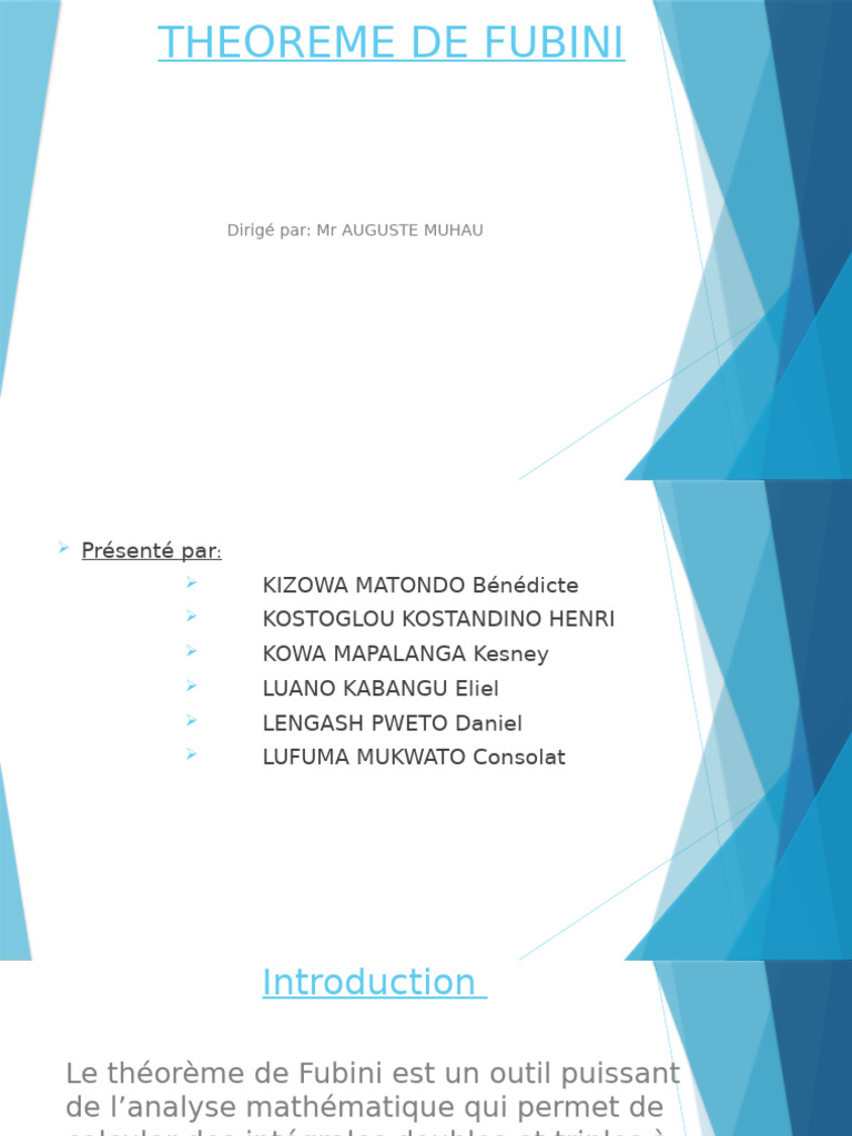 Théorème de Fubini et intégrales multiples | PDF | Intégral | Mathématiques