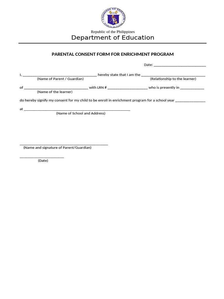 Parental Consent | PDF