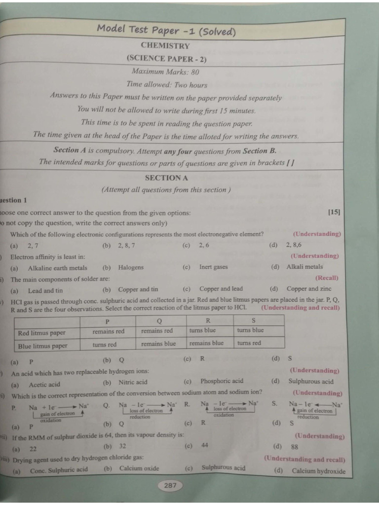 Model Test Paper 1 | PDF