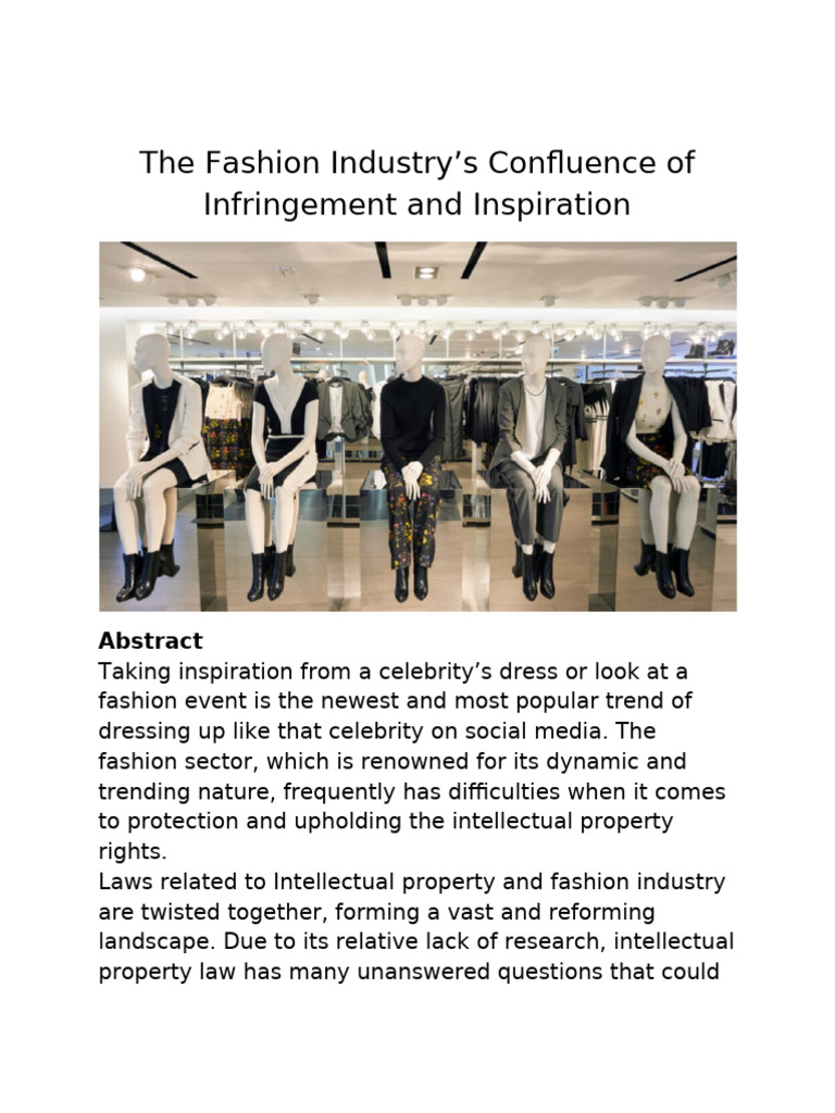 The Fashion Industry | PDF | Intellectual Property | Copyright