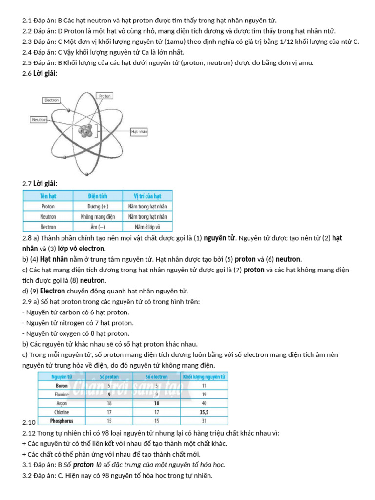 Đáp Án SBT KHTN 7 | PDF