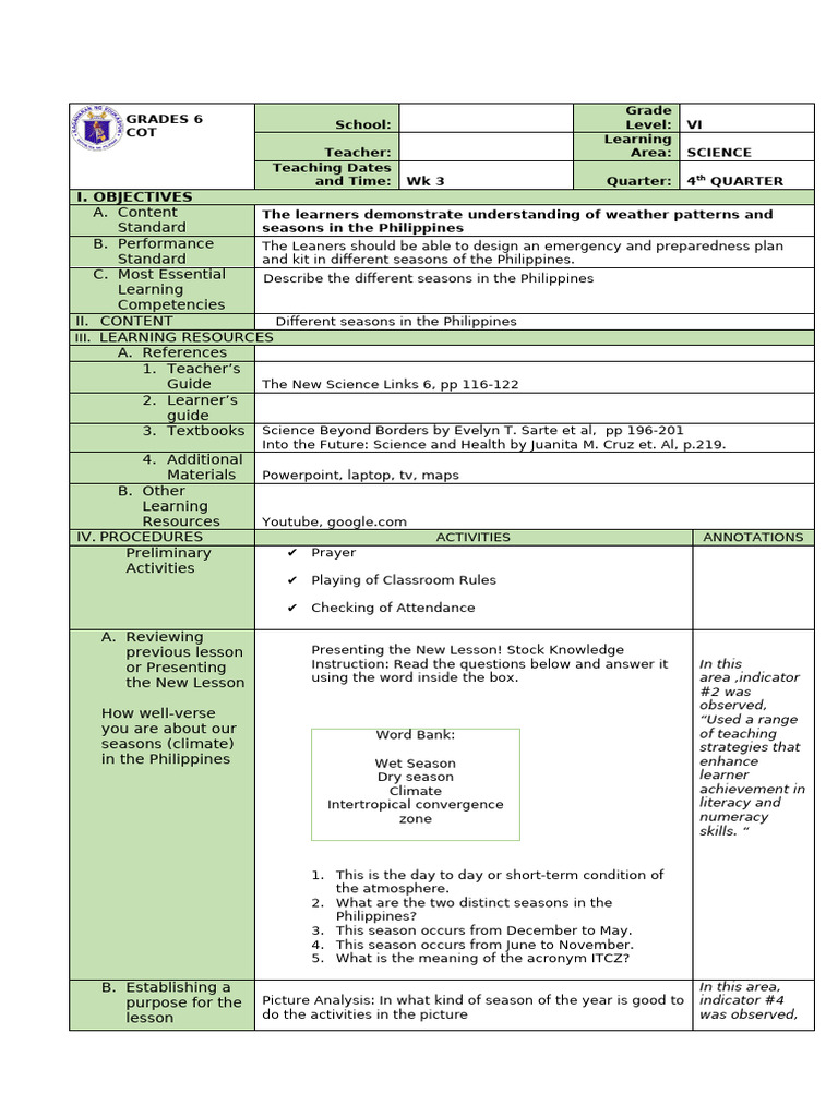Understanding Philippine Weather Patterns | PDF | Rain | Wet Season