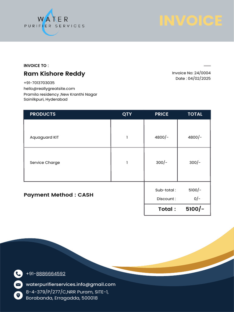 Ram Kishore Reddy - Invoice 24-0004 | PDF