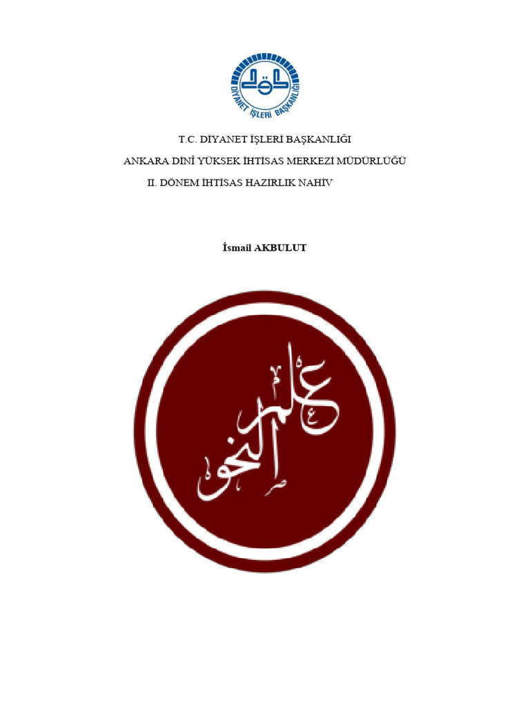 NAHİV NOTLARI-İsmail AKBULUT | PDF