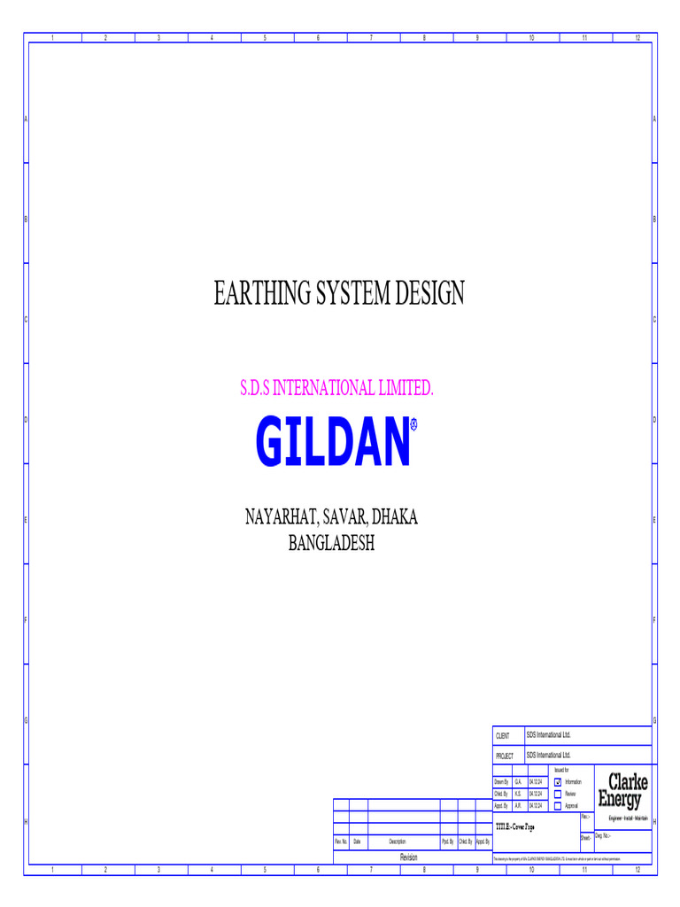 SDS's Power House Earthing System Drawing (Genset 1-10) - 1 | PDF