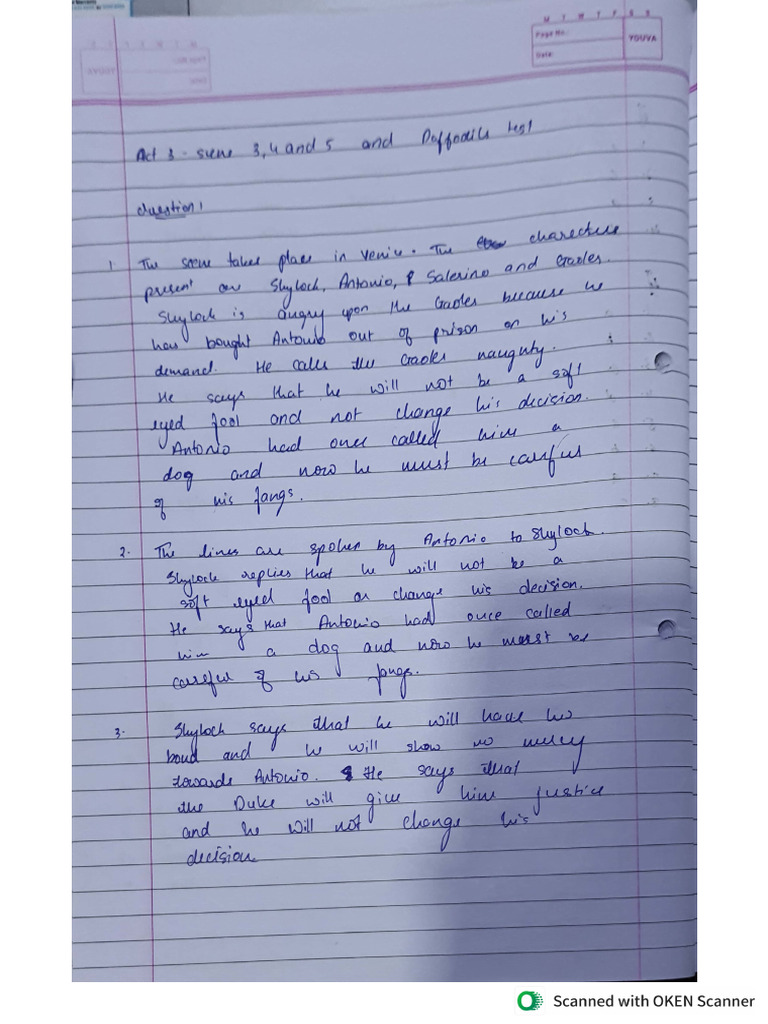 bhumit act 3 sc 3,4,5 and daffodils | PDF