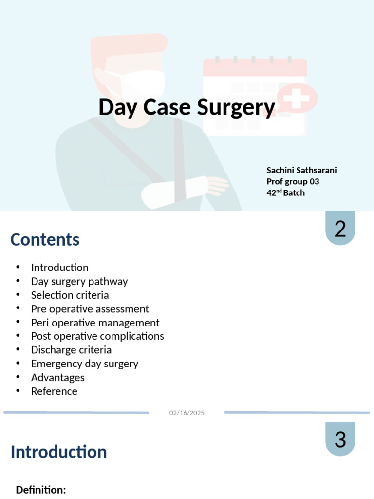 Day Case Surgery: Pathway and Criteria | PDF | Surgery | Patient