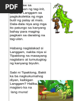 Si Langgam at Tipaklong | PDF