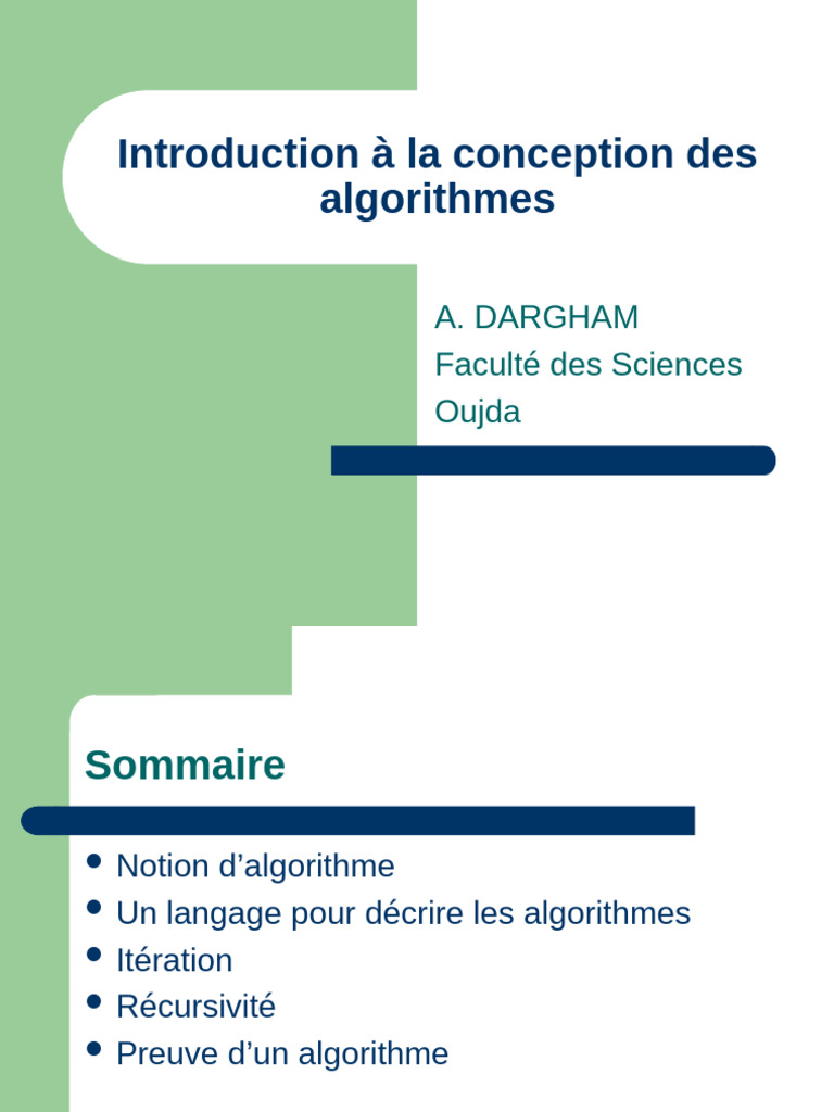 1 - Introduction À La Conception Des Algorithmes | PDF | Entier naturel ...