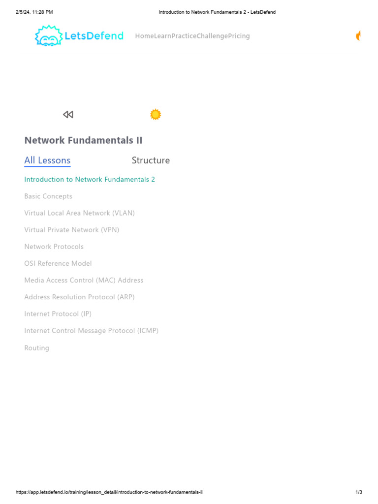 Introduction To Network Fundamentals 2 - LetsDefend | PDF | Computer Network | Communications ...