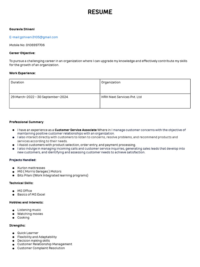 Gouravla Shivani FINAL RESUME-2.Docx 20241029 210448 0000 | PDF | Learning