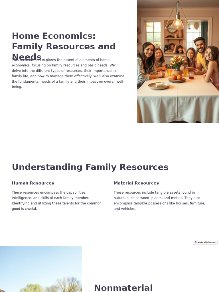 Home-Economics-Family-Resources-and-Needs 2 | PDF