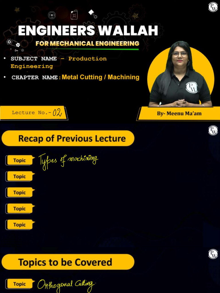 Metal Cutting - Machining 02 - Class Notes | PDF