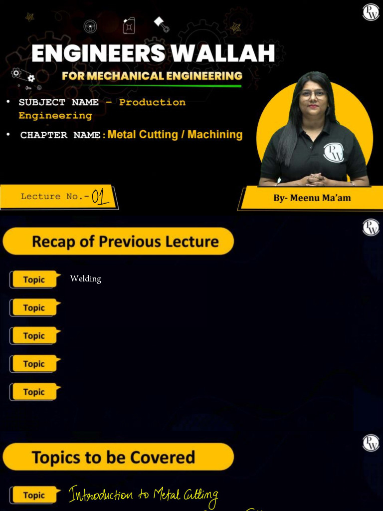 Metal Cutting_Machining 01 _ Class Notes | PDF