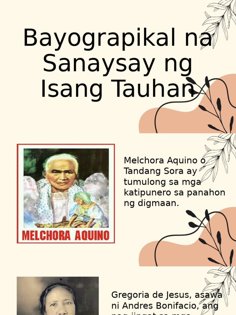 Bayograpikal Na Sanaysay NG Isang Tauhan | PDF