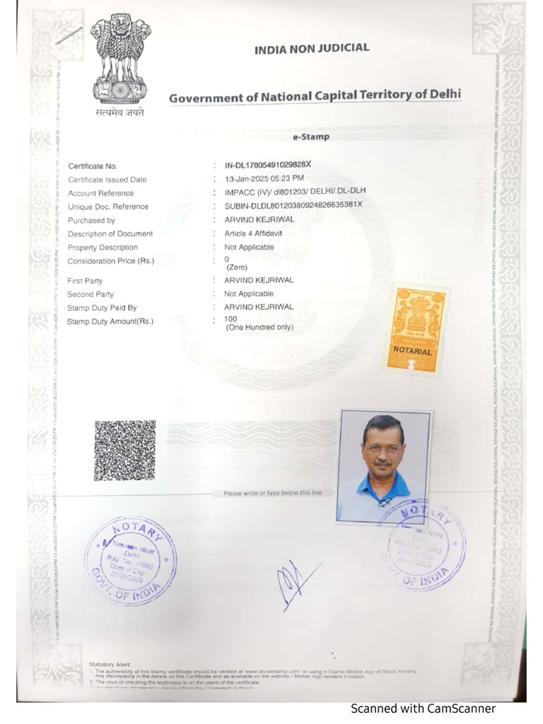 Arvind Kejriwal No Dues Certificate | PDF | Government Of India | Government