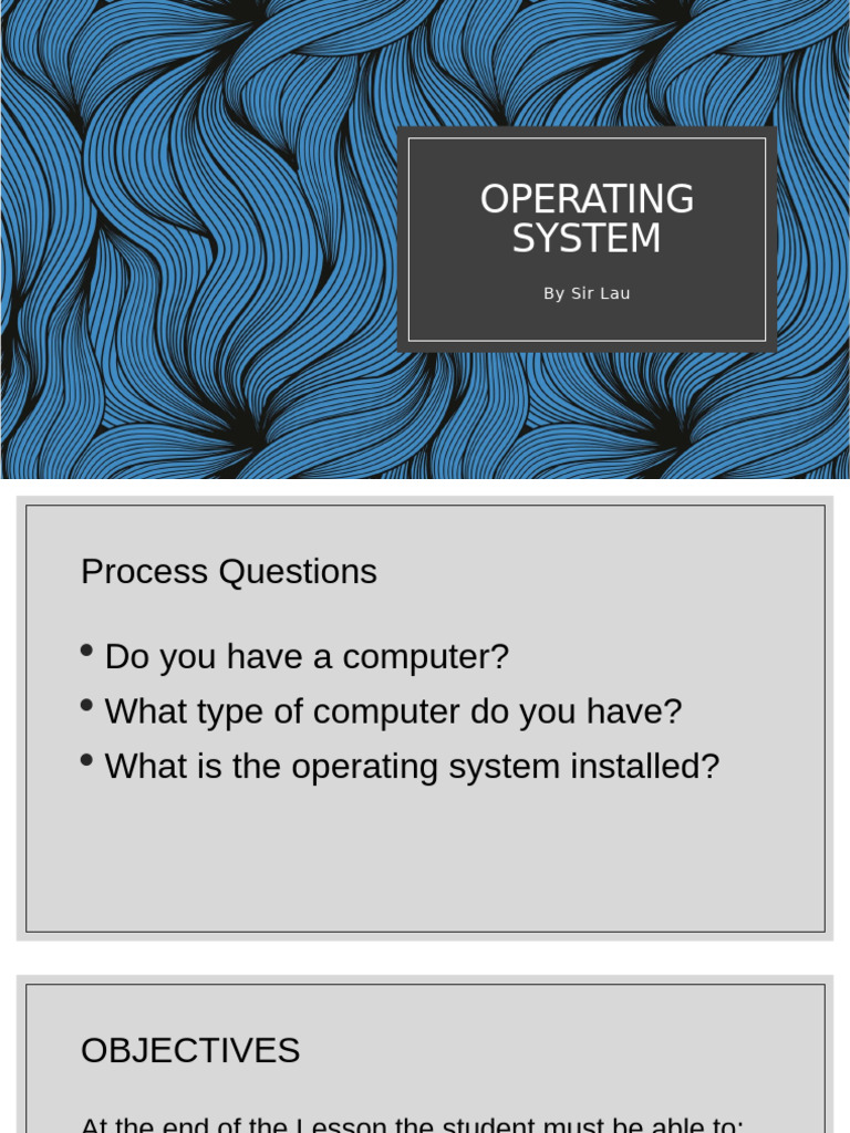 LESSON 1 - Operating System | PDF | Operating System | Linux
