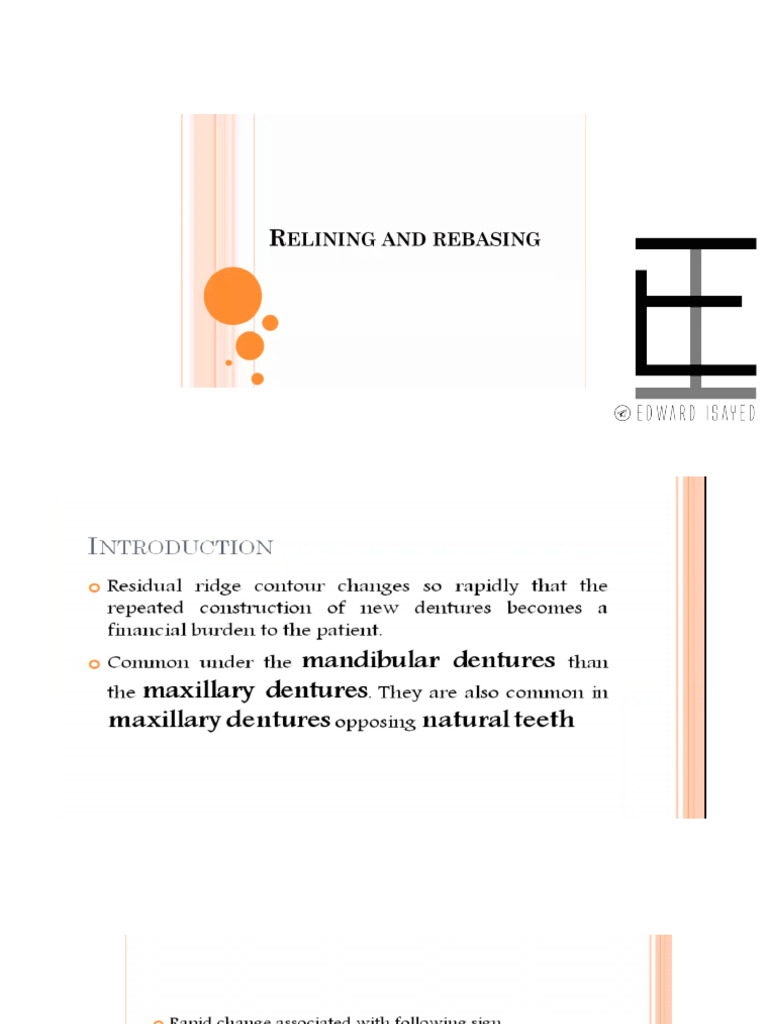 Relining & Rebasing | PDF