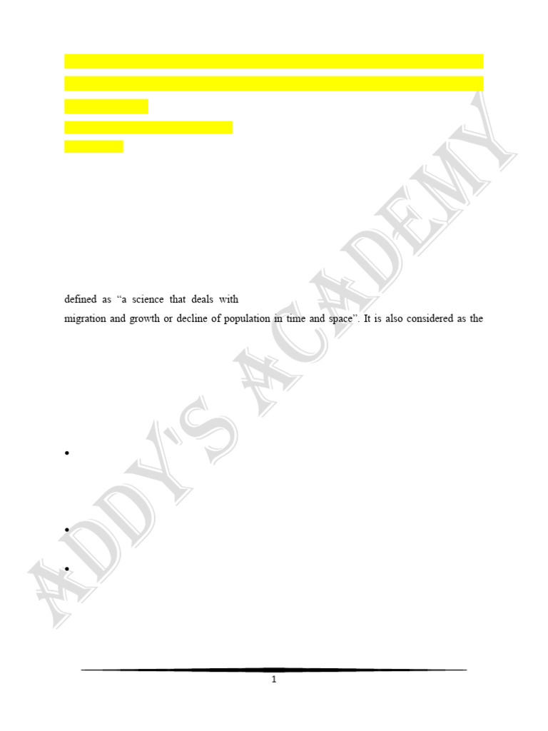 Population Complete | PDF | Demography | Geography