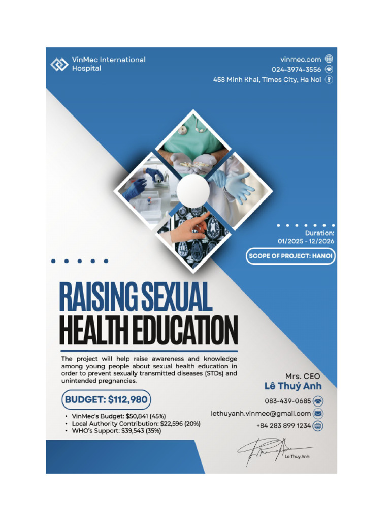 Sexual Health Education Project Proposal | PDF | Health Care | Sex ...