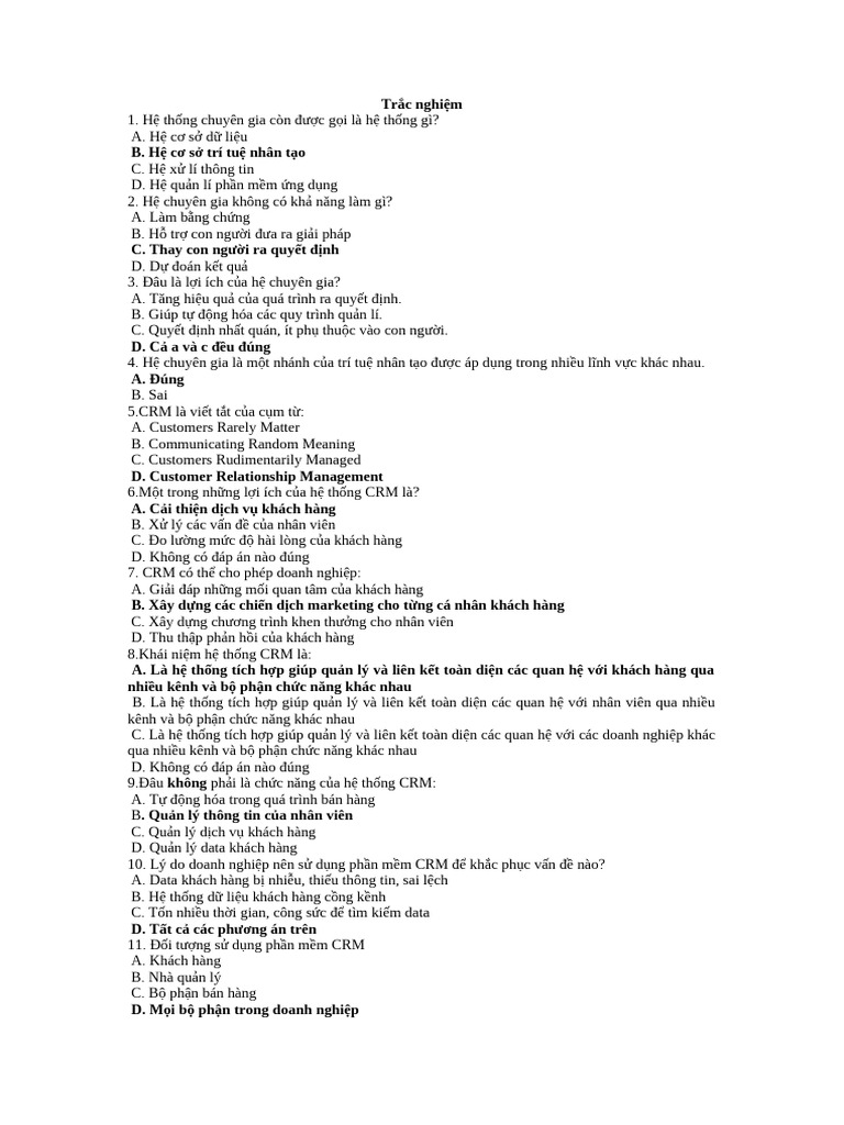 TN Và TLN HTTTQL | PDF