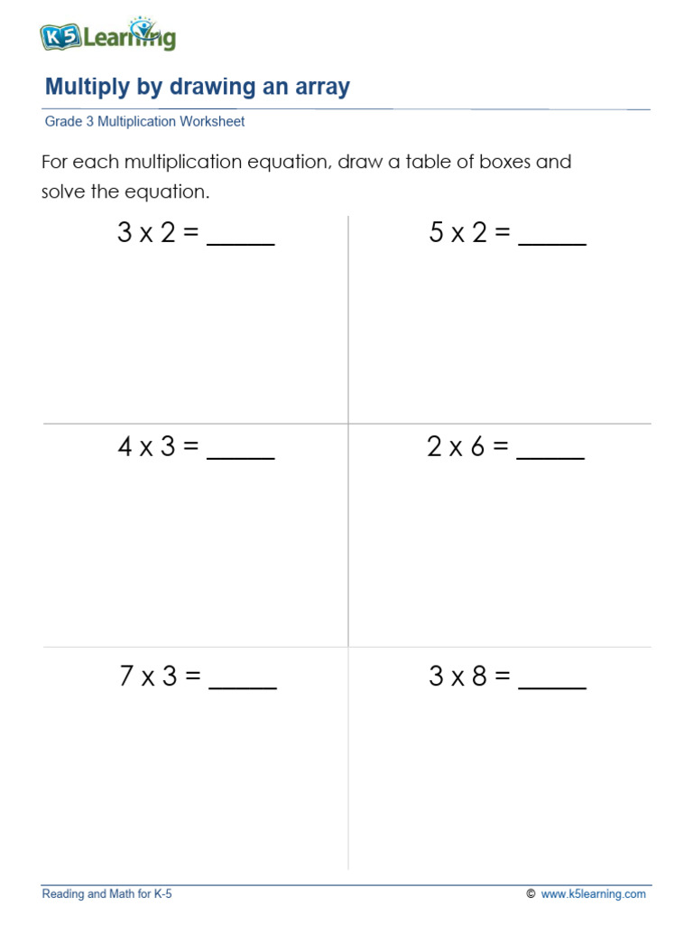 Grade 3 Multiply Draw Array B | PDF