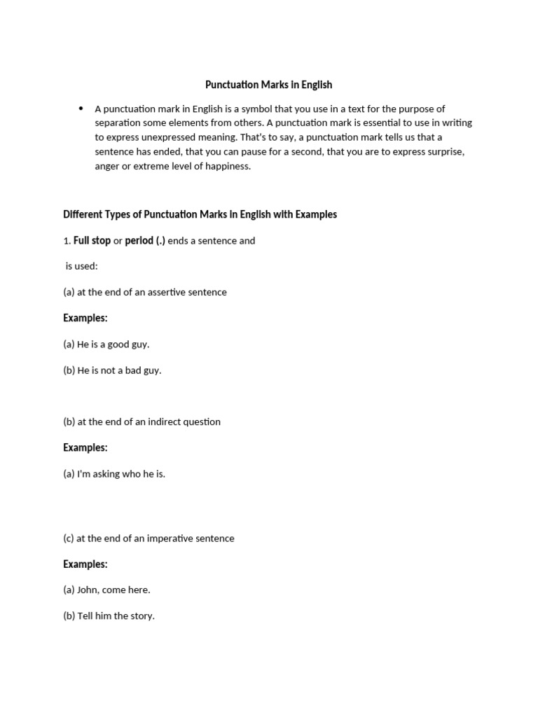 Lesson Punctuation Marks | PDF | Punctuation | Sentence (Linguistics)