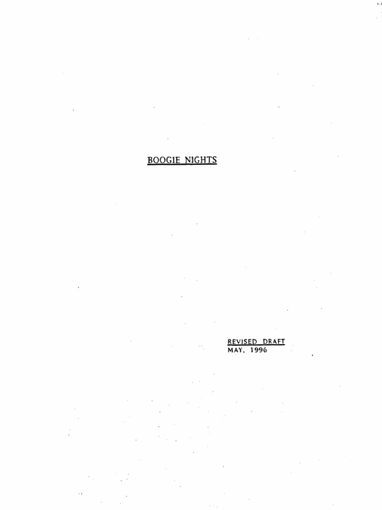 Boogie Nights Script | PDF